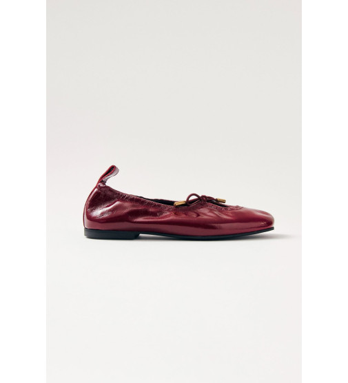 ALOHAS - Rosalind Onix Burgundy Leather Ballet Flats ზომა 38