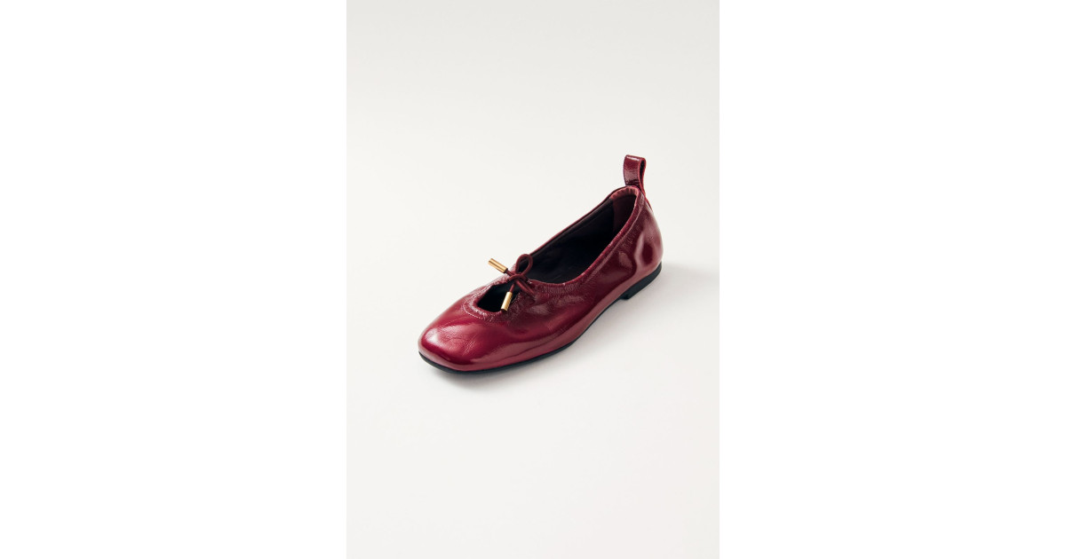 ALOHAS - Rosalind Onix Burgundy Leather Ballet Flats ზომა 38