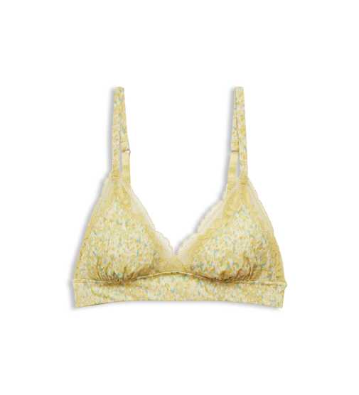 ESPRIT - Non-wired bra with lace and pattern Size S