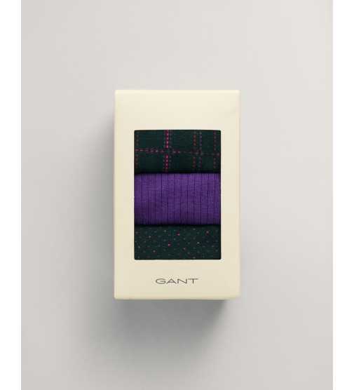 Gant - CHECK SOCKS 3-PACK GIFT BOX Size 40-42