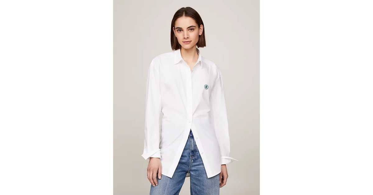 Tommy Hilfiger - SMD COTTON WAISTED LS SHIRT ზომა XS