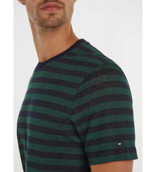 Tommy Hilfiger - DC STRIPE LINEN TEE ზომა S