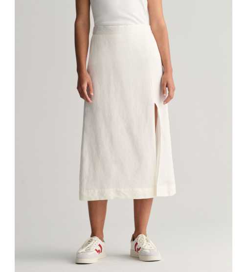 Gant - REL MIDI LINEN BLEND SKIRT Waist Size 38