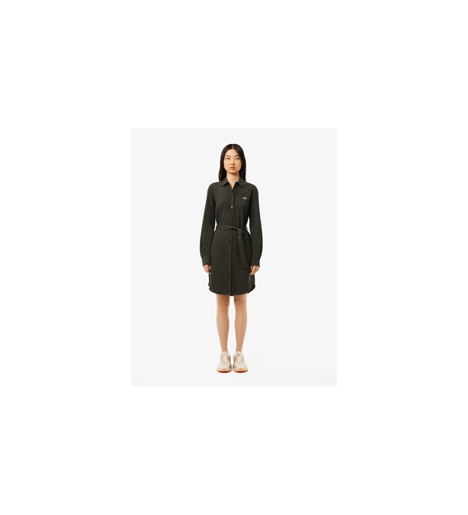 Lacoste - elted Piqué Shirt Dress ზომა L
