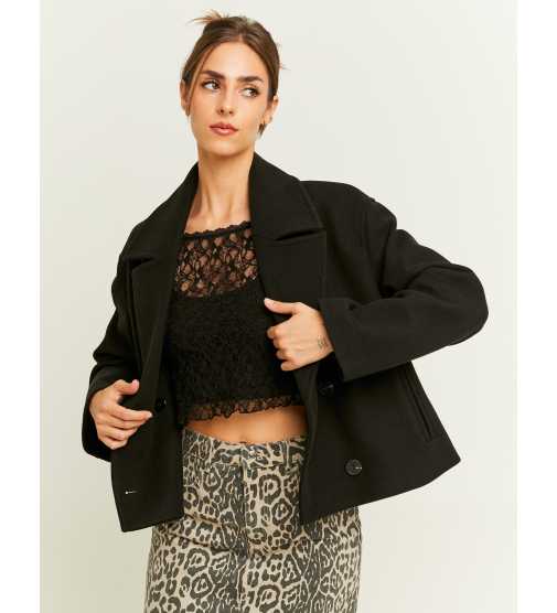 Tally Weijl - Cropped Fake Wool Coat Size M